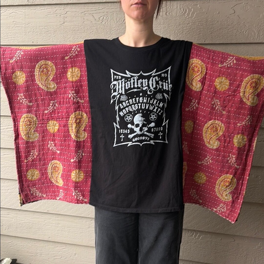 Mortley Crue Upcycled Kantha Tunic Top Shirt OS Handmade Bohemian ...