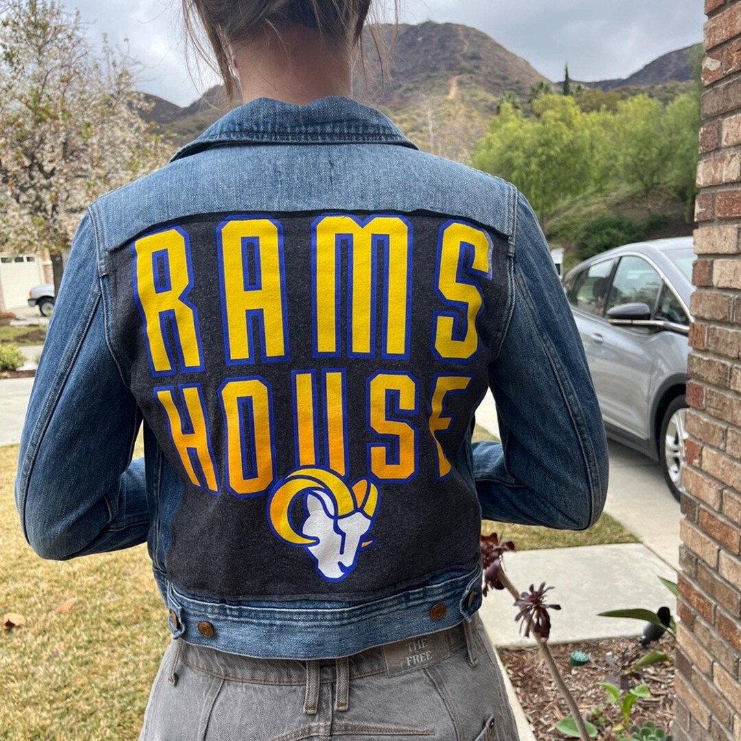 LA Rams House NFL Football Jean Jacket Denim Upcycled Xsmall XS - Etsy