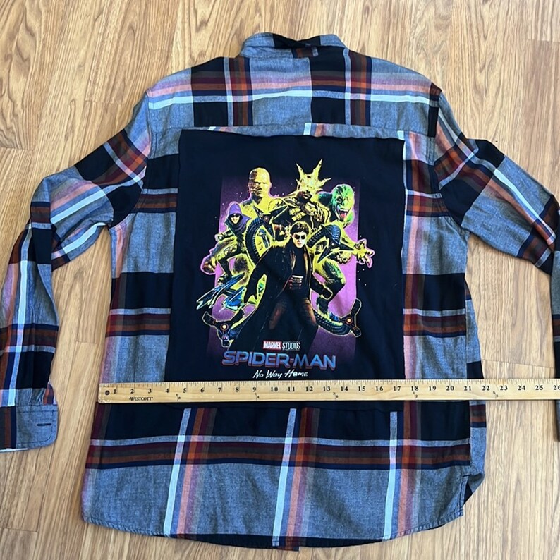 Pop Culture Flannel Shirt Upcycled One of a Kind Unisex Size Large - Etsy