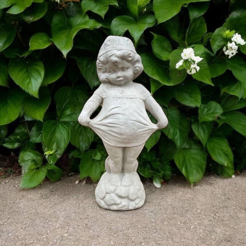 Girl Boy Cement Figurine - Etsy