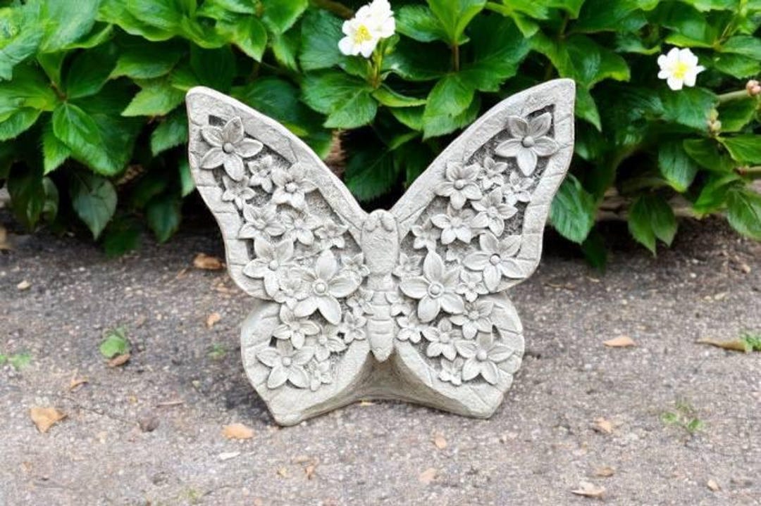 Concrete Butterfly Figure, Realistic Butterfly Statue, Spring ...