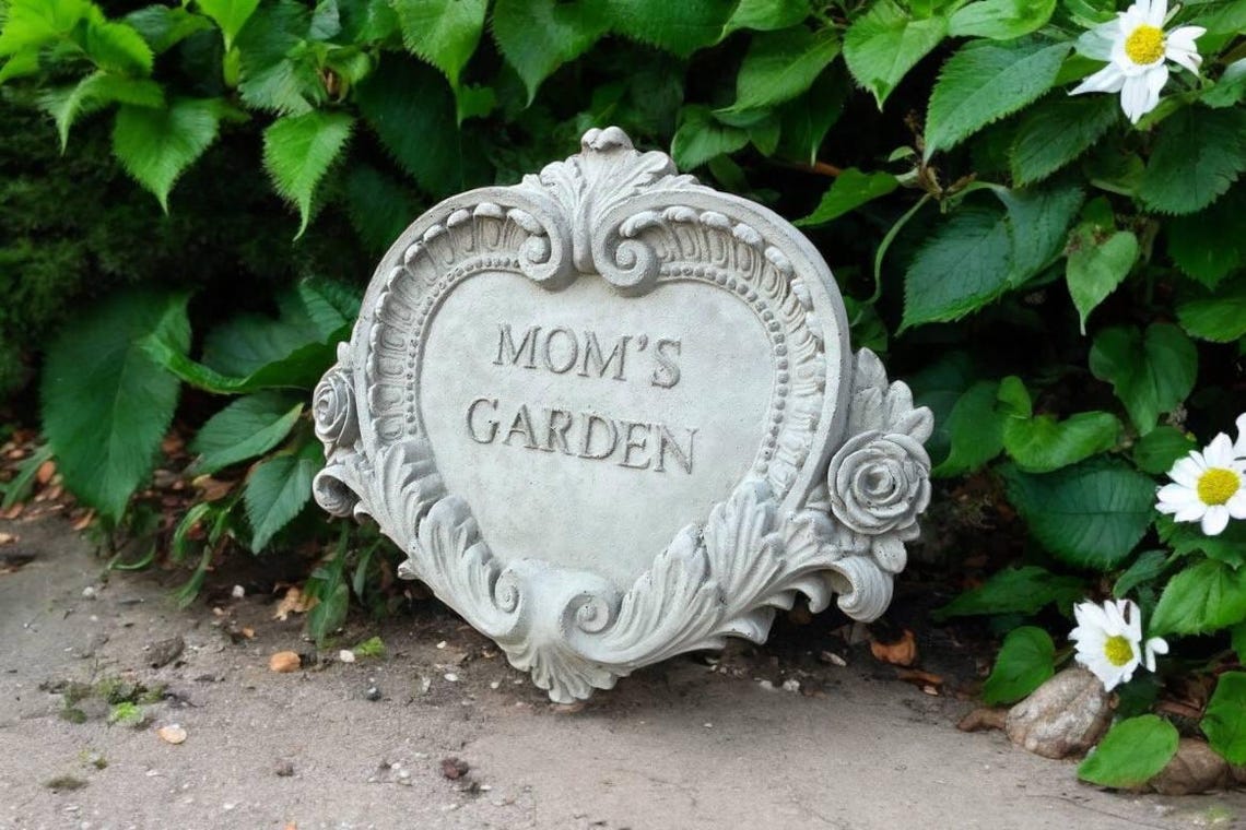My Garden Decoration, Concrete Wall Sign, Welcome Garden Statue, Stone ...