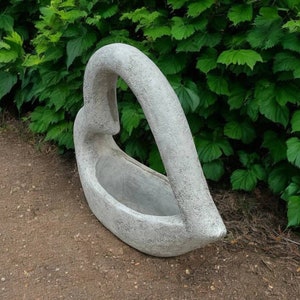 Cement Heart Planter Figure, Concrete Flowers Pot Figurine, Solid ...