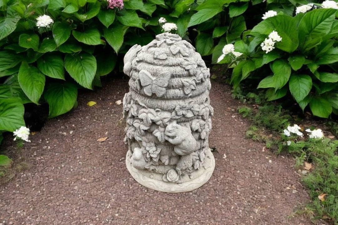 Concrete Beehive Decoration, Outdoor Statue, Beehive Garden Art, Large ...
