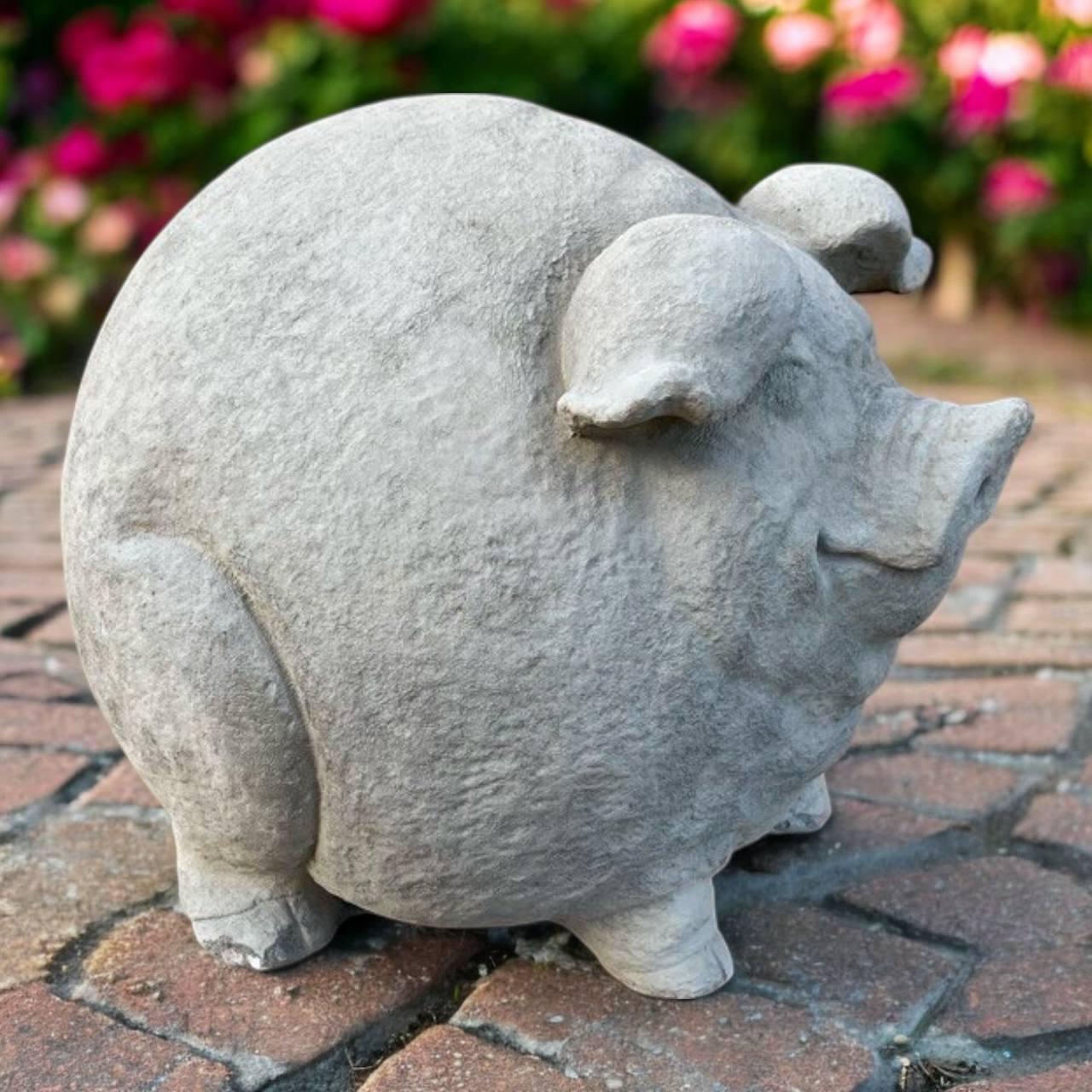 Funny Pig Statue, Concrete Farm Pig, Animal Sculpture, Garden Art, Pig ...