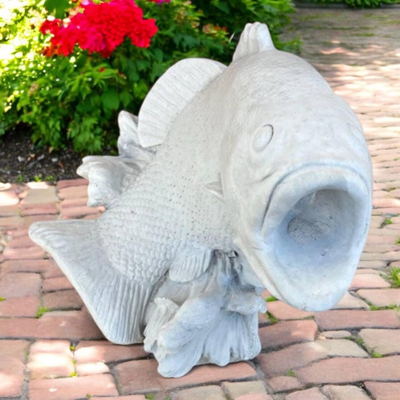 Outdoor Fish Statue, Lawn Sea Ornament, Yard Fish Idea, Concrete Sea ...