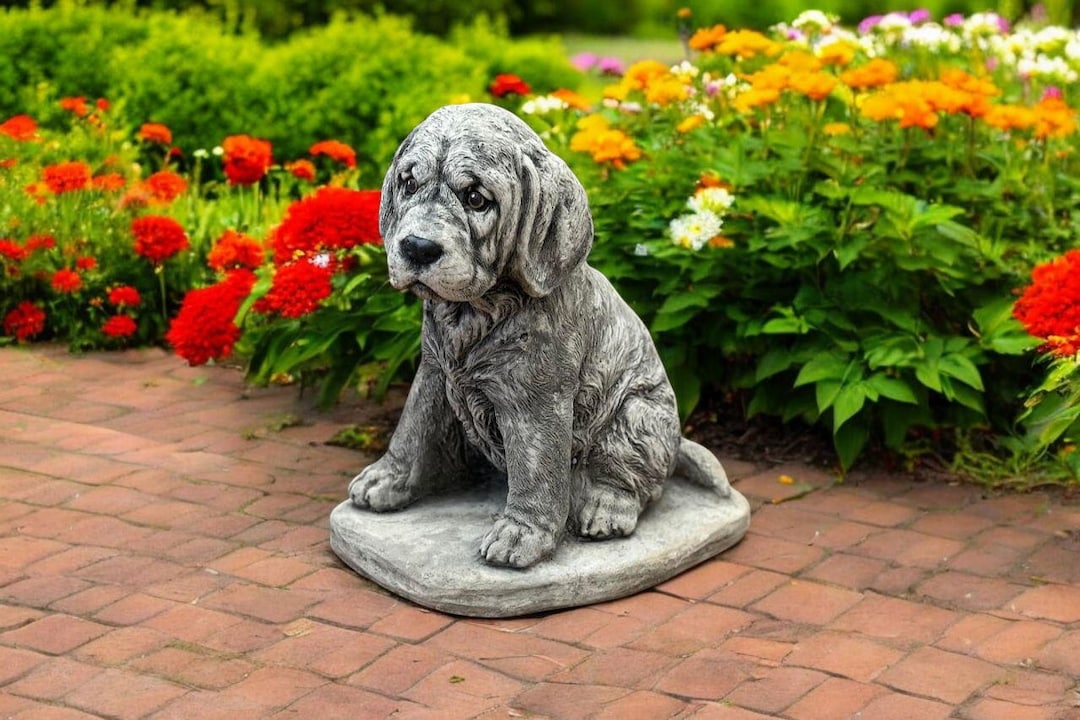 Beton Labrador on Base, Home Animal Sculpture, Puppy Garden Decoration ...