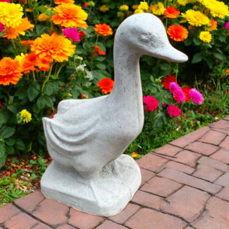 Concrete Goose Statue - Etsy