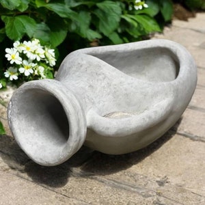 Greek Flowers Pot Figure, Massive Planter Sculpture, Large Stone Vase ...