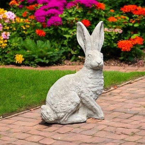 Rabbit Solid Statue, Yard Bunny Decor, Garden Animal Ornament, Lawn ...