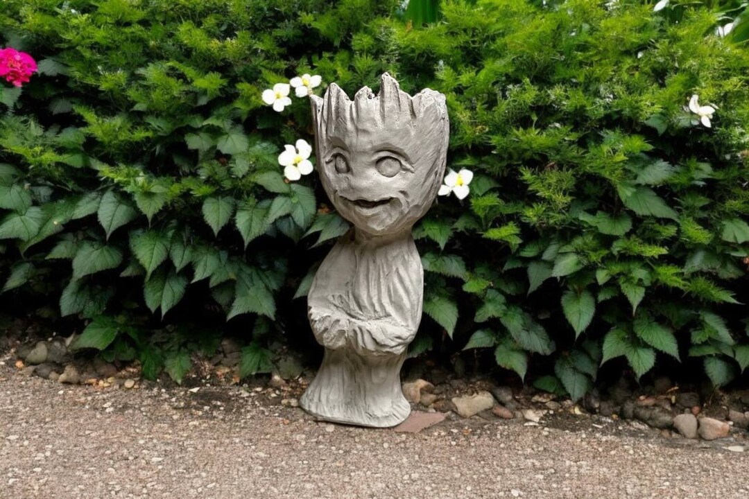 Standing Groot Sculpture, Concrete Garden Movie Character Figure ...