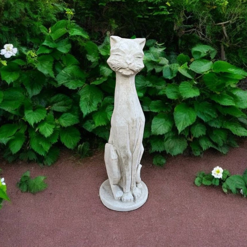 Tall Cat Statue - Etsy
