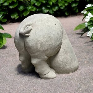 Stone Digging Pig Sculpture, Concrete Farm Animal Figure, Outdoor ...