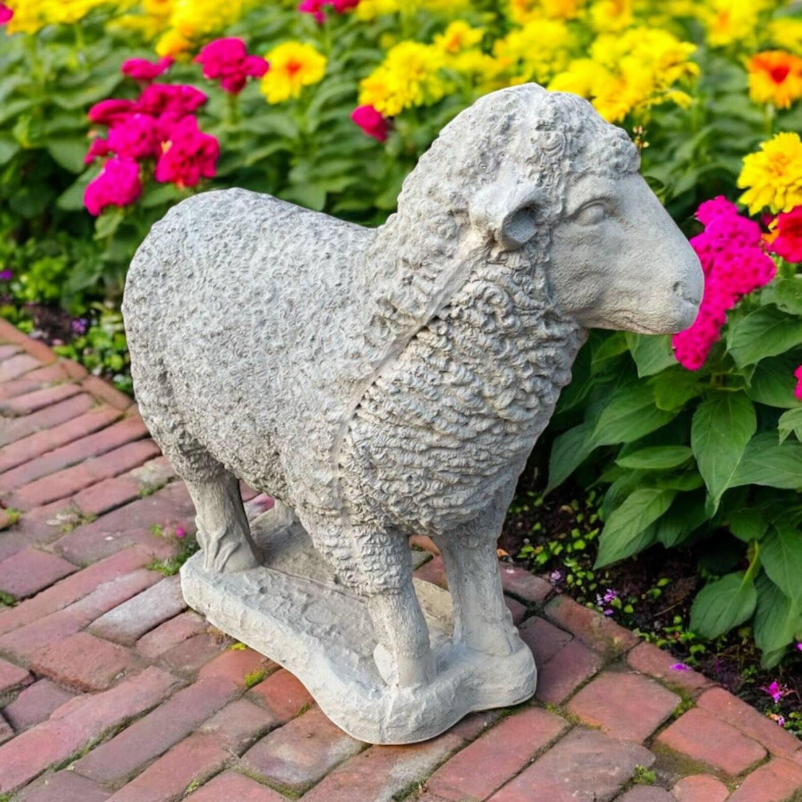 Large Sheep Figure, Concrete Lamb Sculpture, Farm Animal Decor, Sheep ...