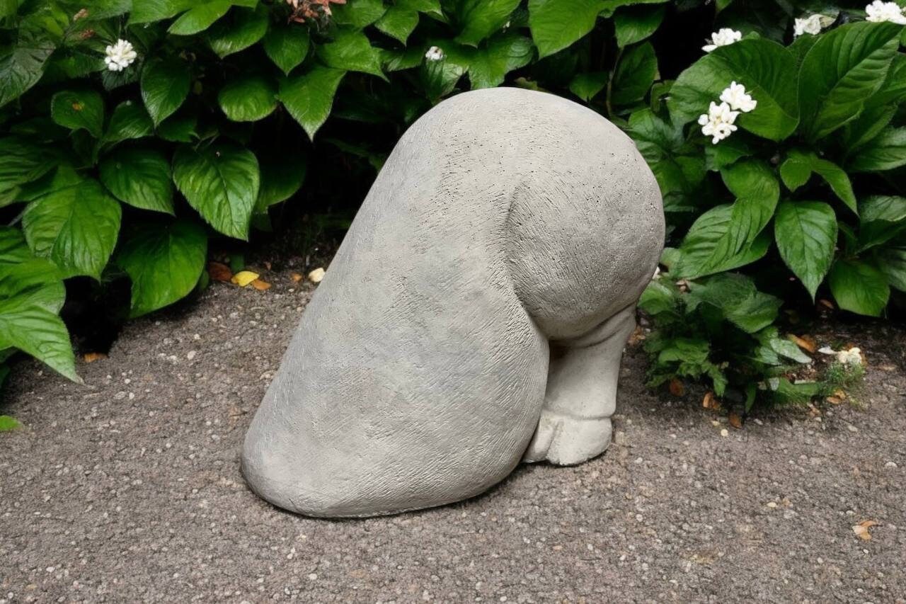 Stone Digging Pig Sculpture, Concrete Farm Animal Figure, Outdoor ...
