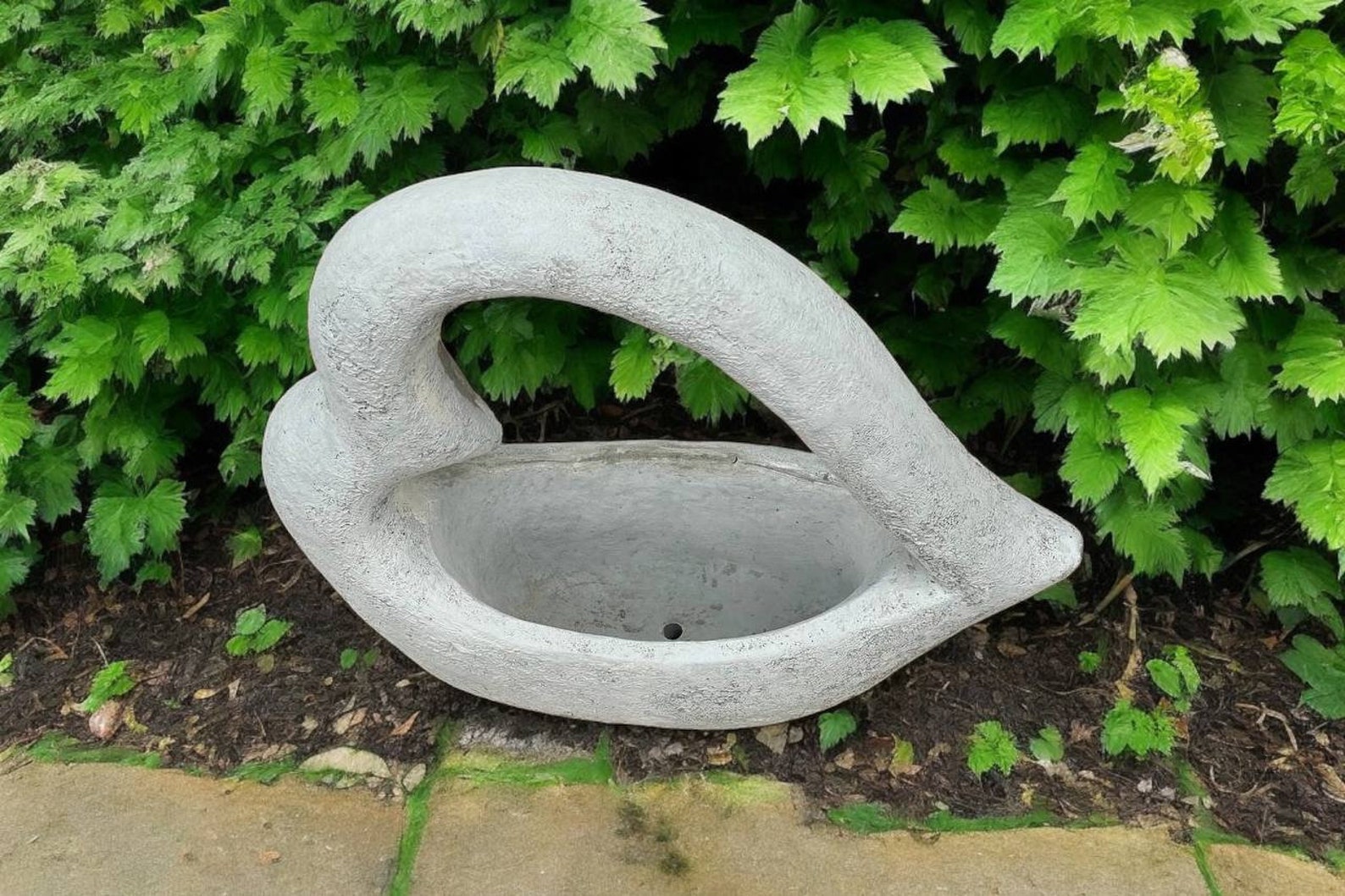 Cement Heart Planter Figure, Concrete Flowers Pot Figurine, Solid ...