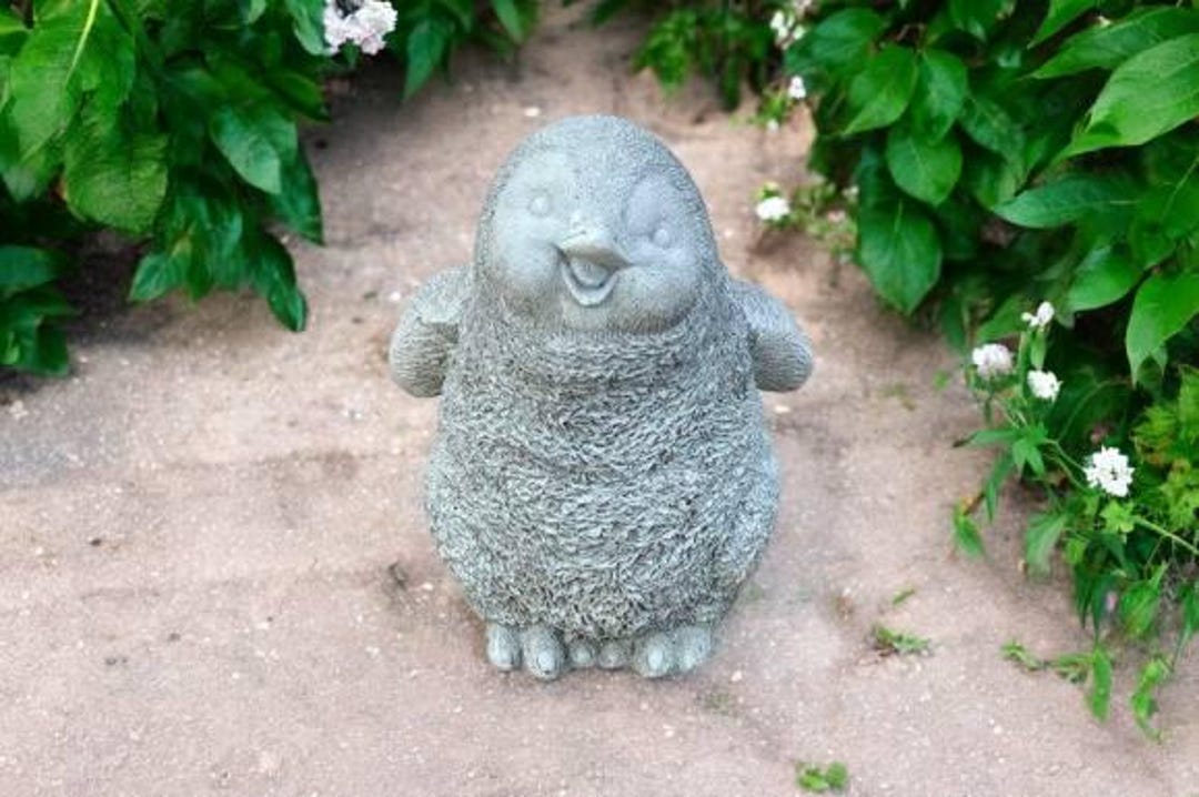 Baby Penguin Statue, Concrete Penguin Figure, Outdoor Wild Bird ...
