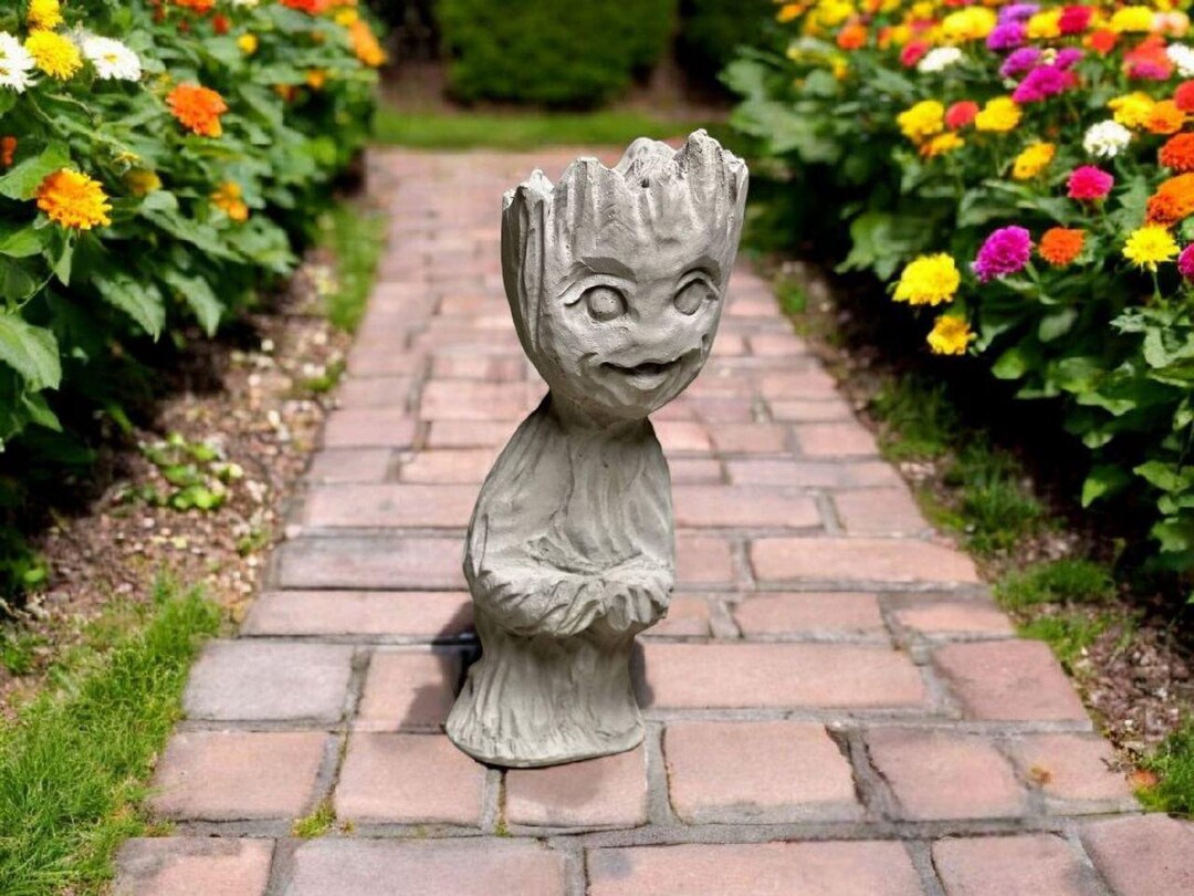 Lawn Groot Statue, Garden Concrete Idea, Marvel Yard Decor, Outdoor ...