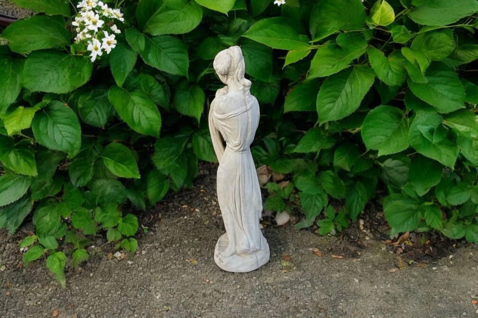 Standing Lady With Pitcher, Concrete Woman Figurine, Garden Girl Statue ...