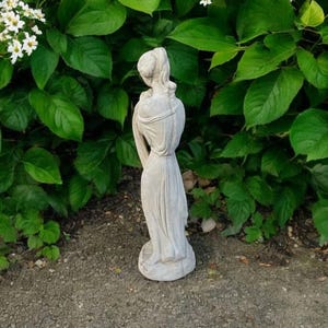 Standing Lady With Pitcher, Concrete Woman Figurine, Garden Girl Statue ...
