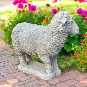 Large Sheep Figure, Concrete Lamb Sculpture, Farm Animal Decor, Sheep ...