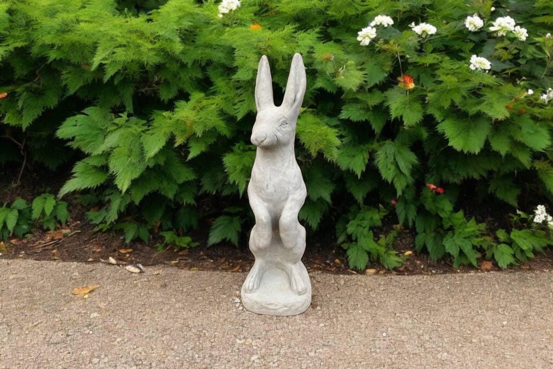 Standing Hare Sculpture, Concrete Standing Rabbit, Garden Rabbit ...