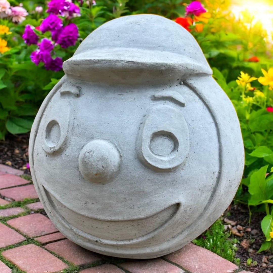Buckeye Figurine, Stone Rock Statue, Cute Buckeye Sculpture, Garden ...