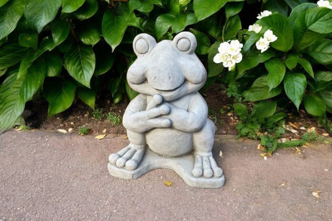 Cement Standing Frog Statue, Concrete Massive Animals Lovers Gift ...