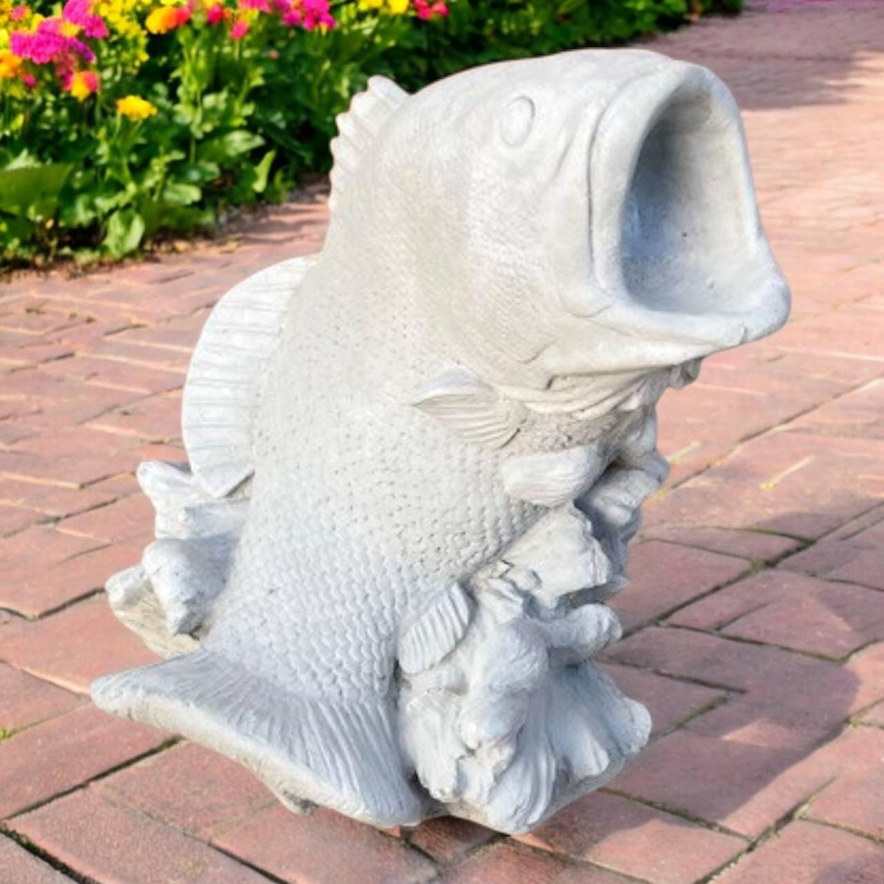 Outdoor Fish Statue, Lawn Sea Ornament, Yard Fish Idea, Concrete Sea ...