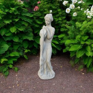 Standing Lady With Pitcher, Concrete Woman Figurine, Garden Girl Statue ...