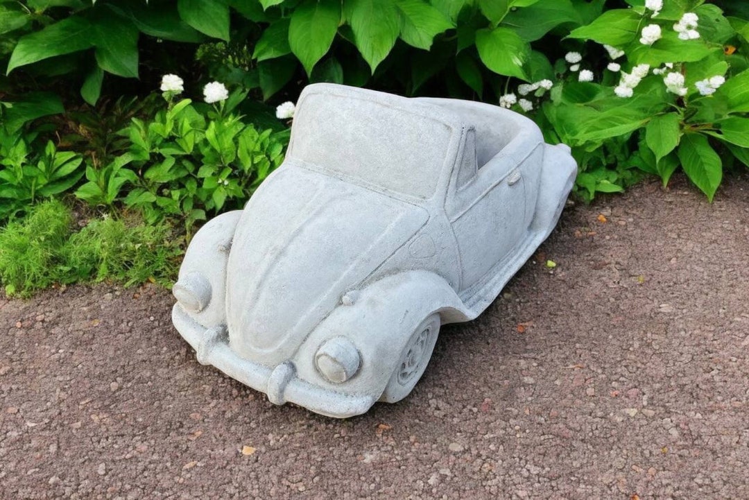 Cement Car Planter Figure, Flowers Pot Statue, Truck Planter Sculpture ...