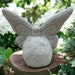 Detailed Butterfly Figure, Concrete Butterfly on Stump Statue, Stone ...