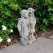 Standing Two Girls With Butterfly Statue, Backyard Cement Two Kids ...