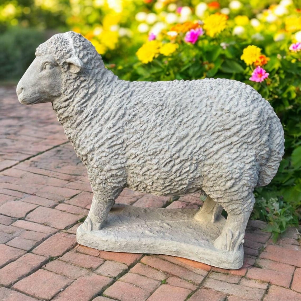 Large Sheep Figure, Concrete Lamb Sculpture, Farm Animal Decor, Sheep ...