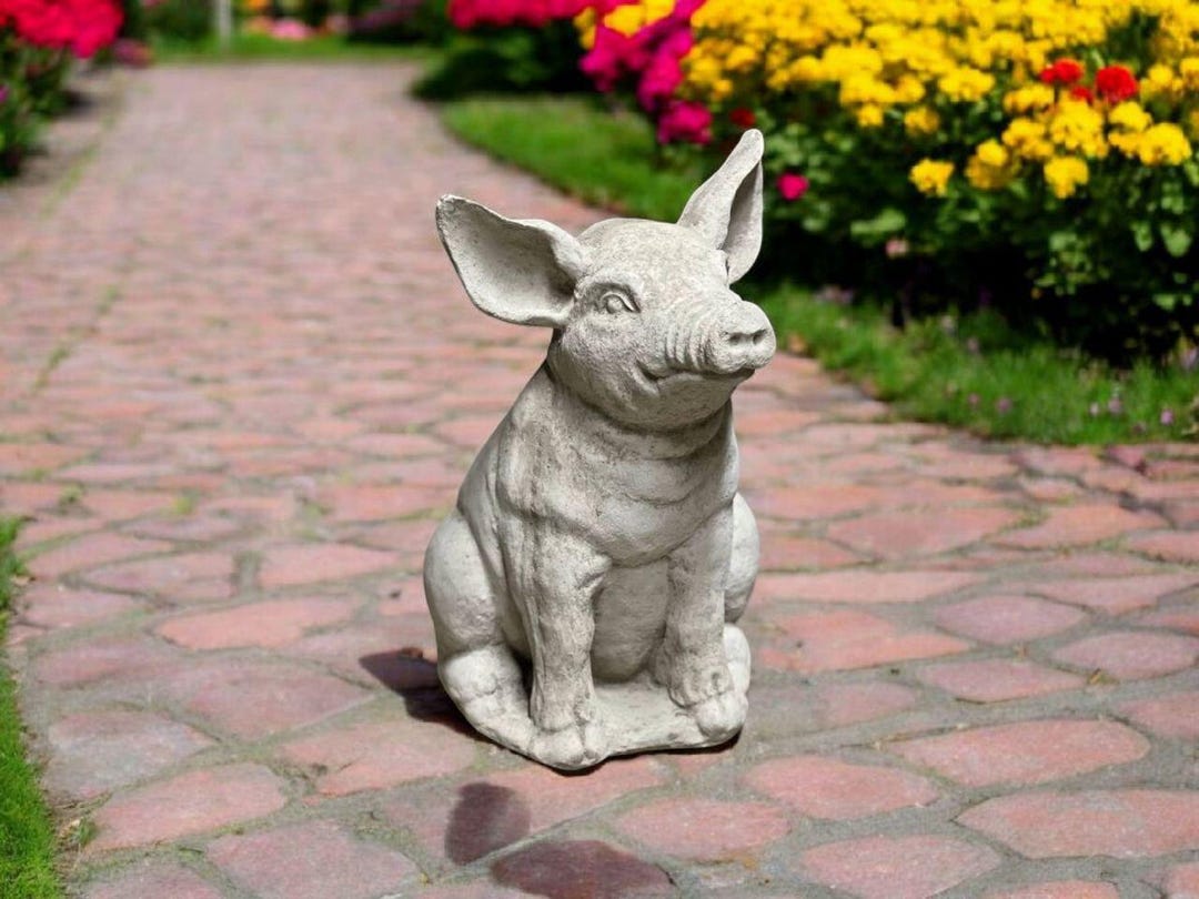 Pig Garden Figure, Outdoor Animal Ornament, Yard Pig Decoration, Farm ...