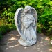 Lawn Detailed Angel, Garden Stone Religious Girl, Realistic Angel With ...