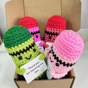 Adorable Handmade Crochet Crayons-thank You for Teacher-thank You Gifts ...