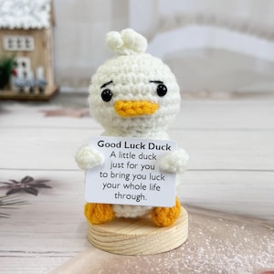 Adorable Handmade Crochet Duck,positive Duck,good Luck Duck,crochet ...