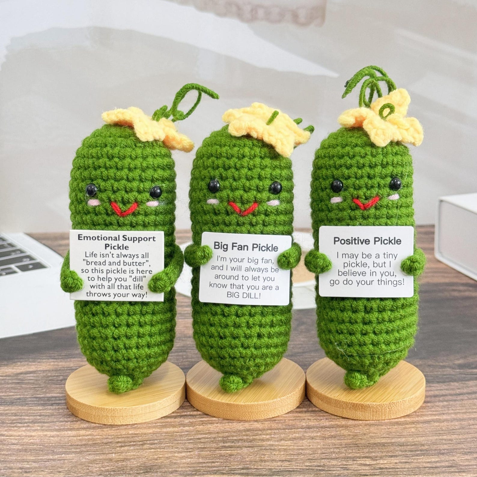 Emotional Support Pickle,positive Pickle,big Fan Pickle,crochet Pickle ...