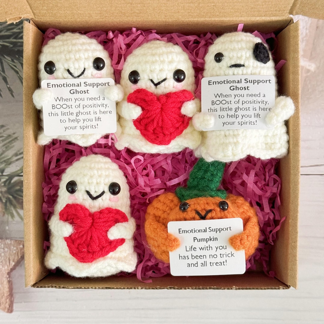 Halloween Crochet Ghost With Pumpkin,halloween Pumpkin,emotional ...