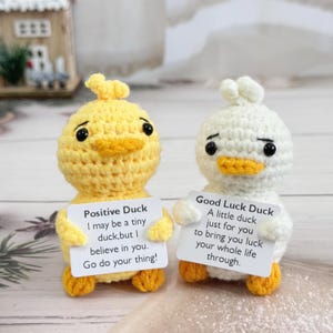 Adorable Handmade Crochet Duck,positive Duck,good Luck Duck,crochet ...