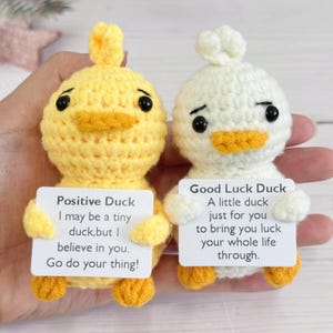 Adorable Handmade Crochet Duck,positive Duck,good Luck Duck,crochet ...