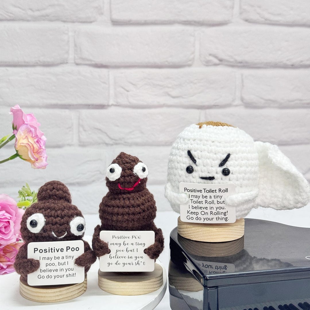 Funny Crochet Poo With Toilet Roll,crochet Toilet Paper,positive Poo ...