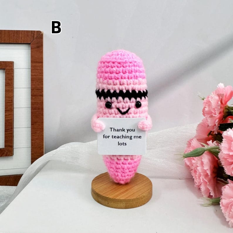 Adorable Handmade Crochet Crayons-thank You for Teacher-thank You Gifts ...