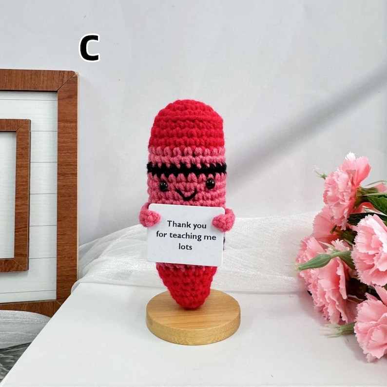 Adorable Handmade Crochet Crayons-thank You for Teacher-thank You Gifts ...