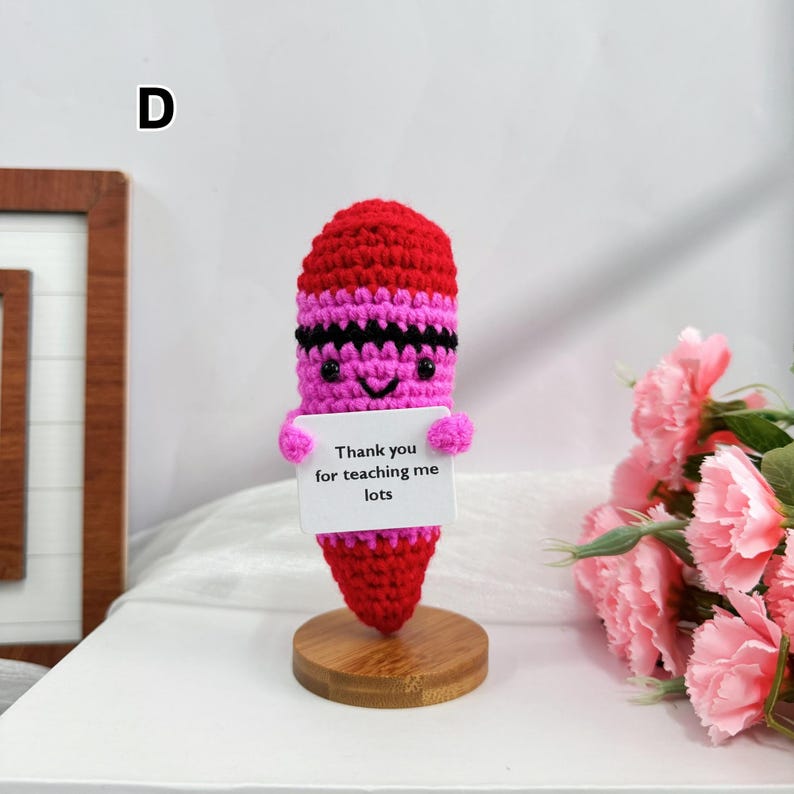Adorable Handmade Crochet Crayons-thank You for Teacher-thank You Gifts ...