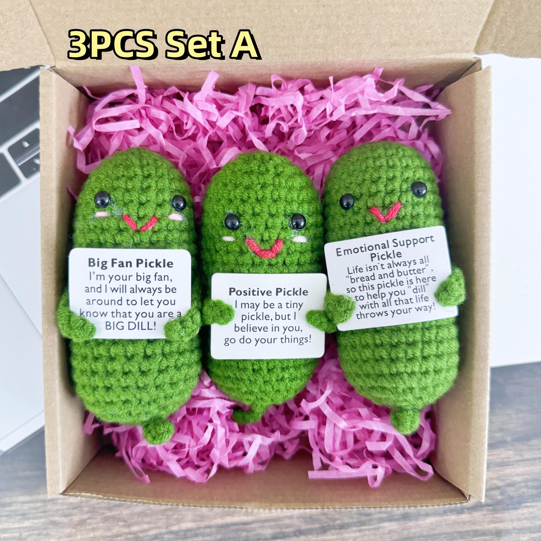 Emotional Support Pickle,positive Pickle,big Fan Pickle,crochet Pickle ...