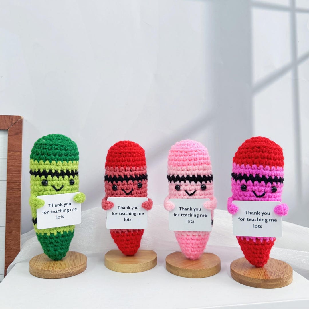 Adorable Handmade Crochet Crayons-thank You for Teacher-thank You Gifts ...