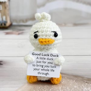Adorable Handmade Crochet Duck,positive Duck,good Luck Duck,crochet ...