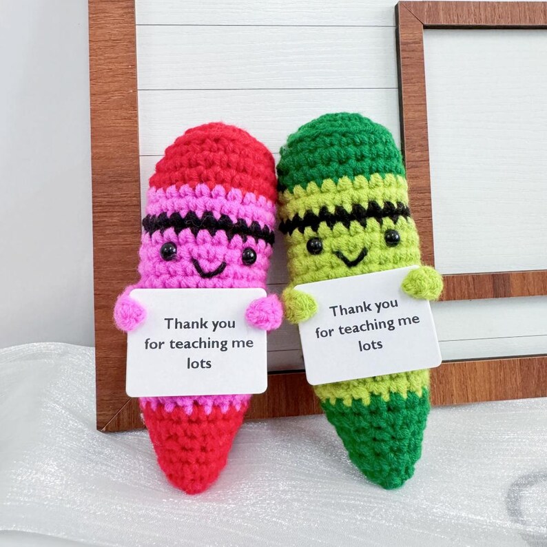 Adorable Handmade Crochet Crayons-thank You for Teacher-thank You Gifts ...